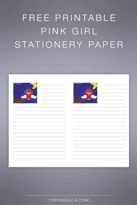 Free Printable Pink Girl Stationery Paper - tortagialla