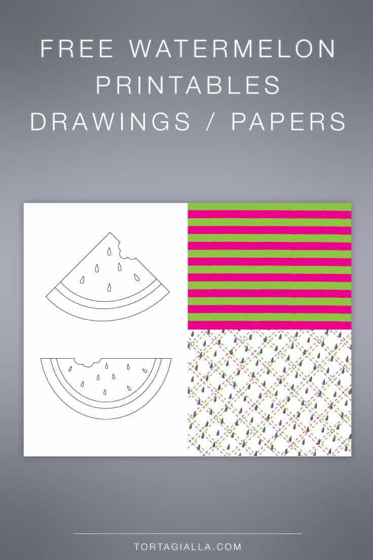 Watermelon Printables - Free Drawing and Paper Designs - tortagialla