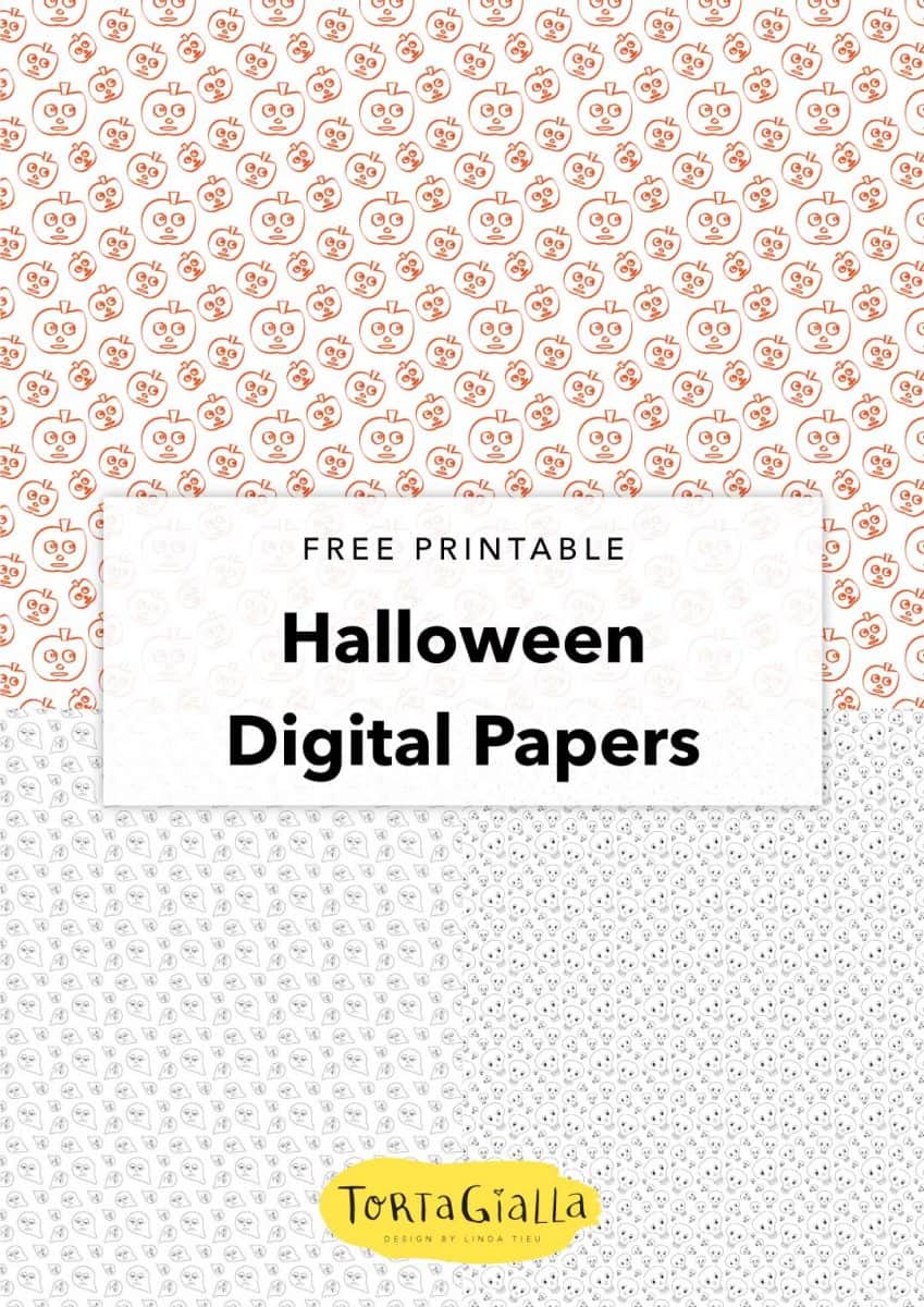 Free Printable Digital Papers - Halloween Card - tortagialla
