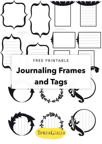 Free Printable - Journaling Tags and Shapes to Cut Out - tortagialla