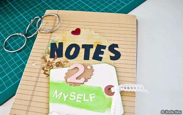 Notes to Myself Scrapbook Art Project - tortagialla