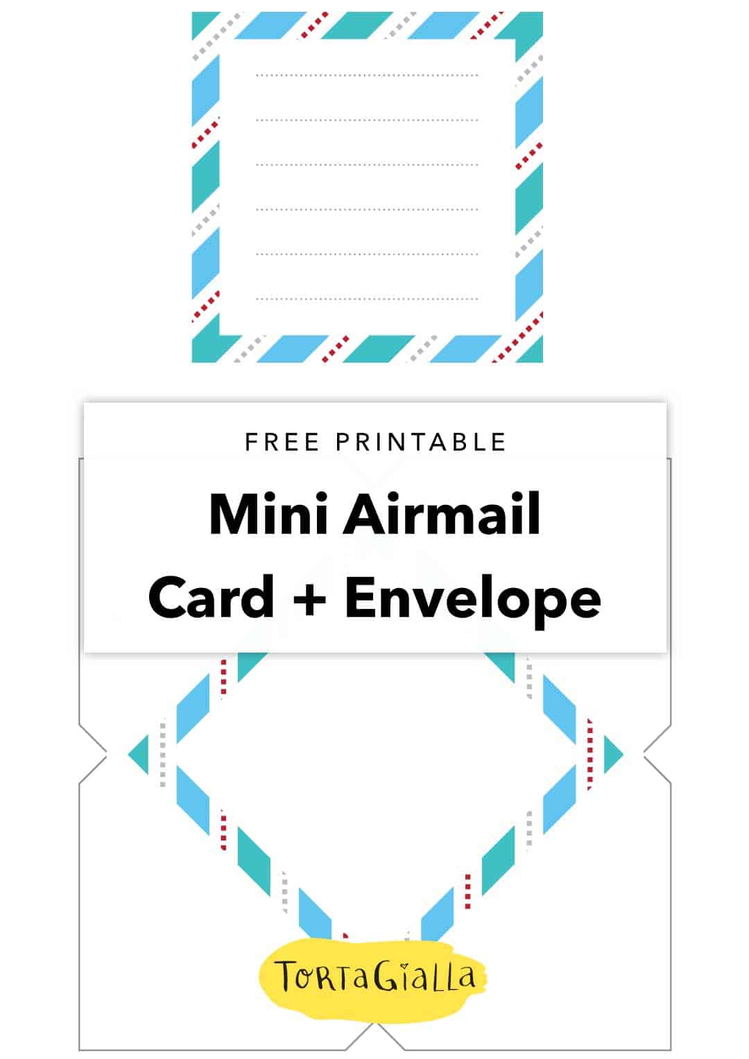 Free Printable Mini Airmail Card + Envelope | A Christmas Airmail ...