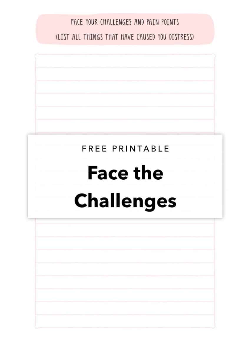 Free Printable to Face Your Challenges - tortagialla
