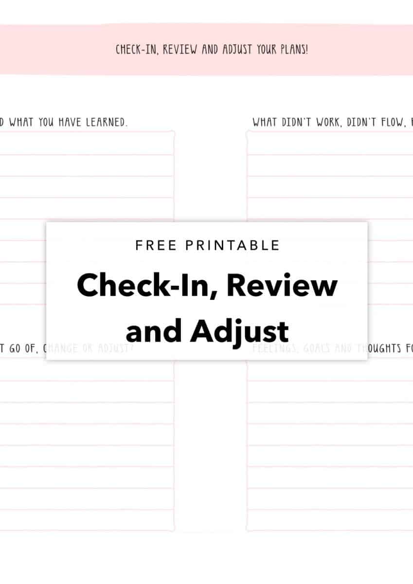 Free Printable Check-In Review - tortagialla