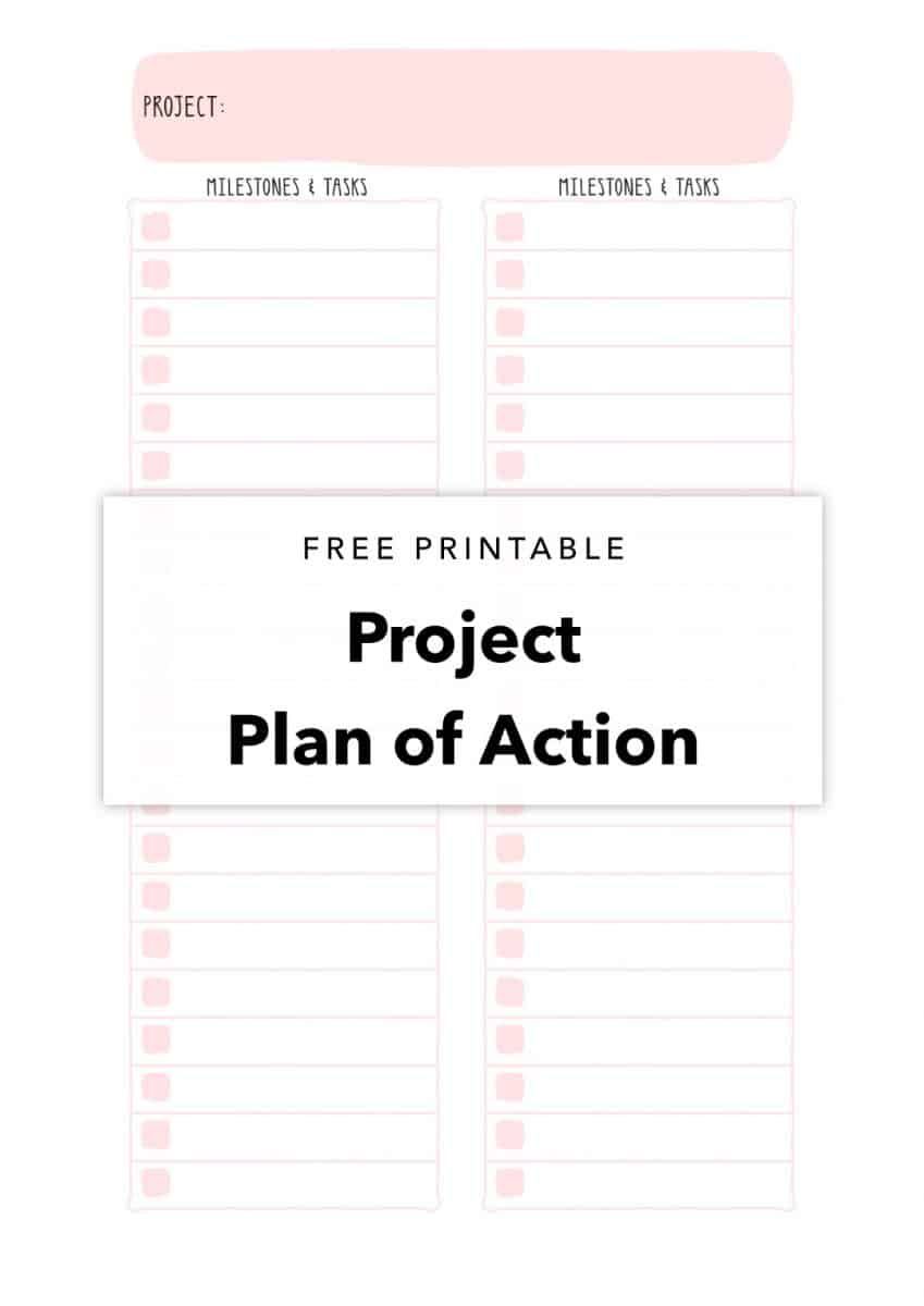 Free Printable Project Plan of Action - tortagialla