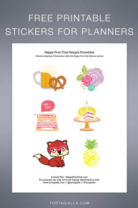 Free Printable Stickers for Planners - tortagialla