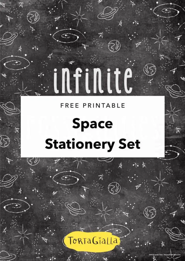 Free Printable Space Stationery Set - tortagialla