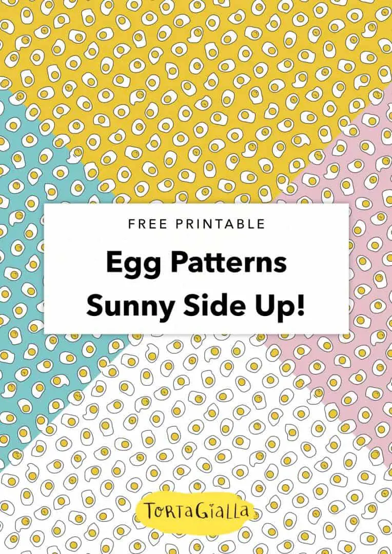 Cute Scrapbook Paper Printable - Eggs Sunny Side Up - tortagialla