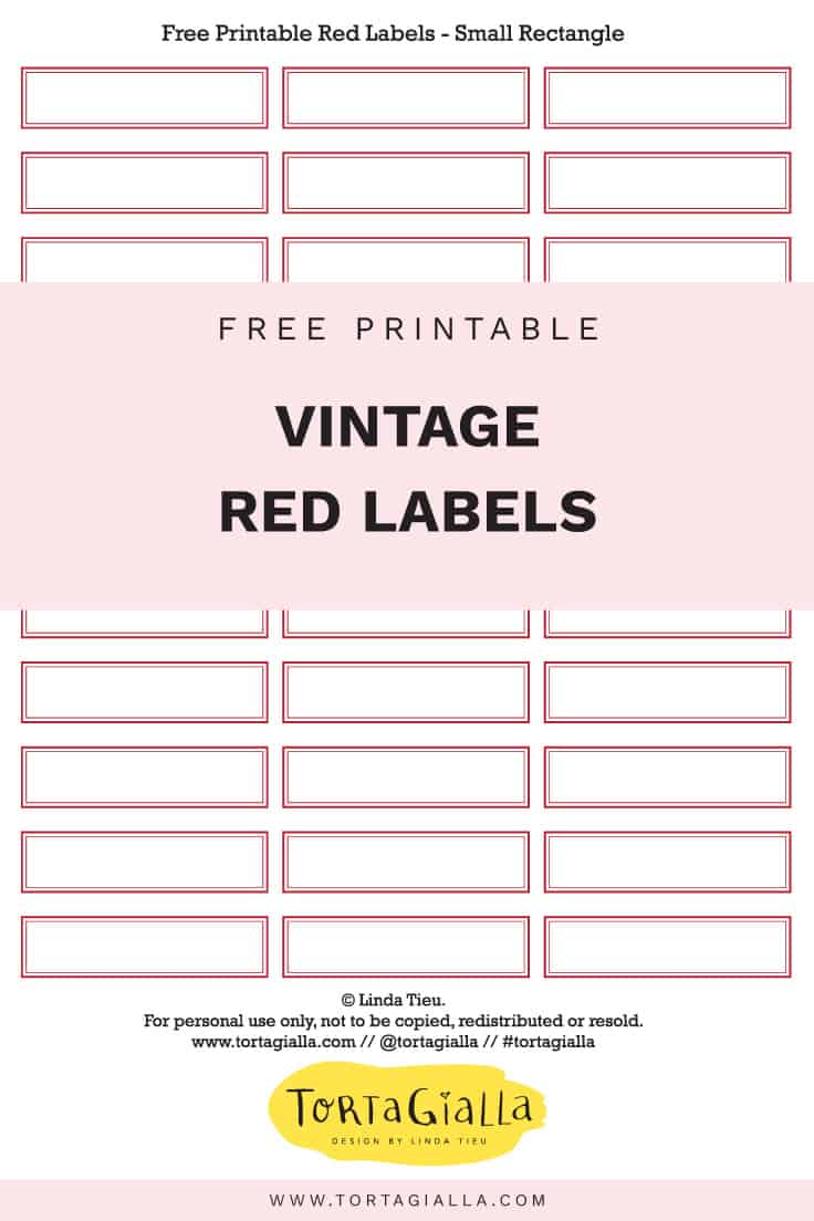 Free Printable Vintage Red Labels - tortagialla