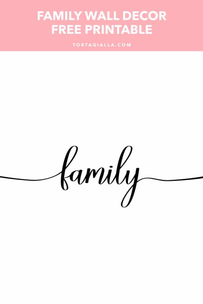 Family Printable Art Wall Decor - tortagialla