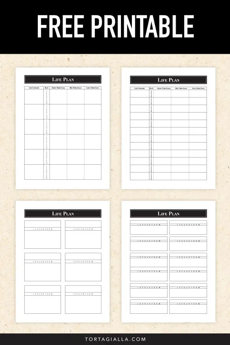 Life planning templates Tortagialla Life planning templates Tortagialla