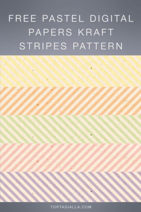 Free Pastel Digital Papers Kraft Stripes Pattern - tortagialla