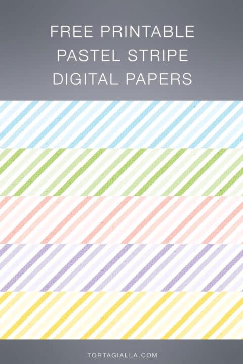 Free Printable Pastel Stripe Digital Papers - tortagialla