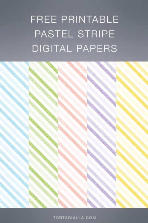 Free Printable Pastel Stripe Digital Papers - tortagialla