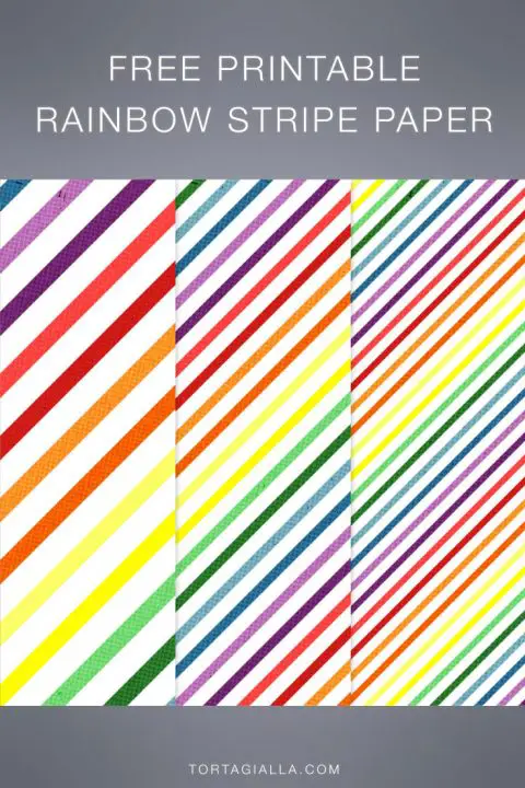 Free Printable Rainbow Stripe Paper - tortagialla