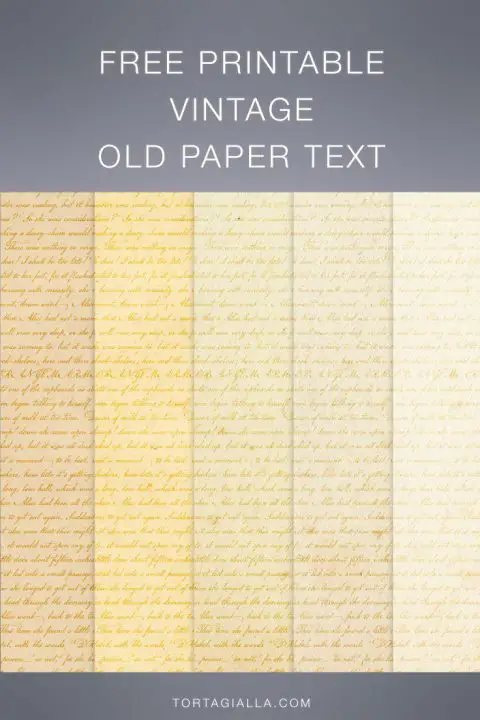 Free Printable Vintage Old Paper Text - tortagialla
