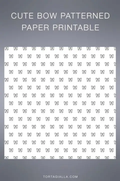 Cute Bow Patterned Paper Printable - tortagialla