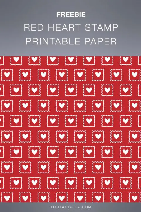 Red Heart Stamp Printable Paper - tortagialla