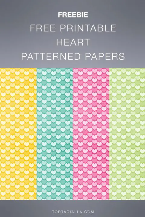 Free Printable Heart Patterned Papers - tortagialla