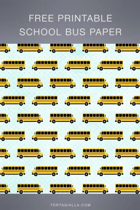 Free Printable School Bus Patterned Paper - tortagialla