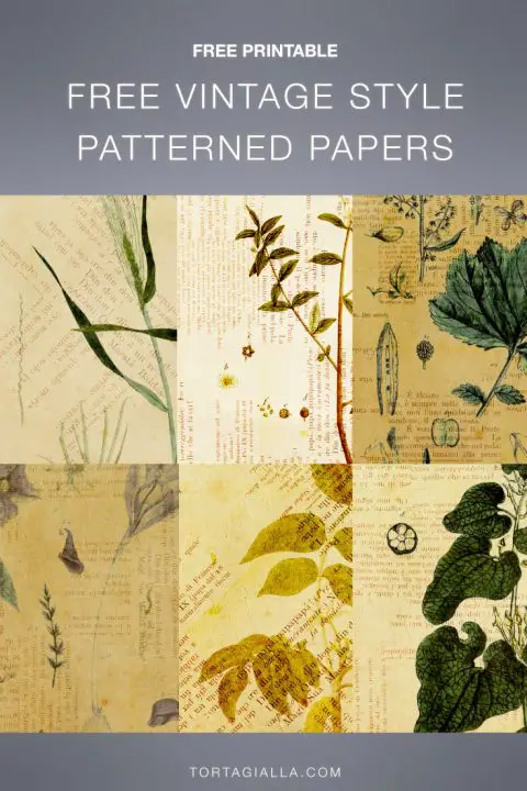 Free Vintage Style Patterned Papers - tortagialla
