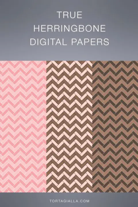 True Herringbone Digital Papers Freebie - tortagialla