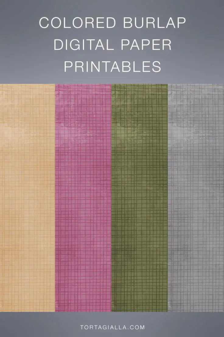 Colored Burlap Digital Paper Printables - tortagialla